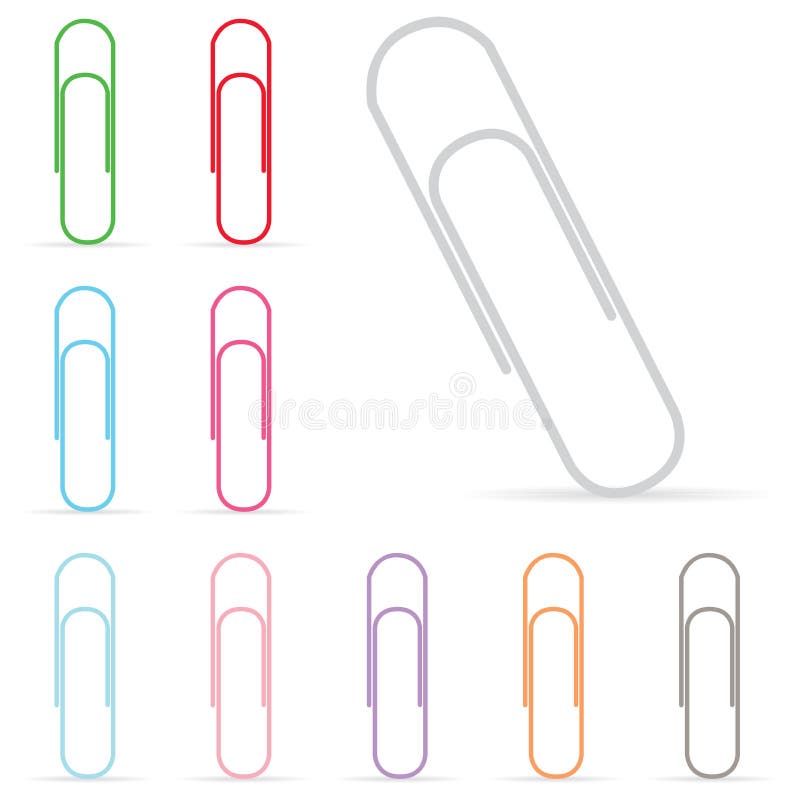 Vector paper clip isolated stock vector. Illustration of note - 32796233