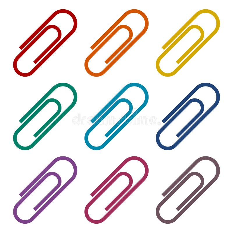 Vector Paper Clip Sticker Set Stock Vector - Illustration of appliance ...