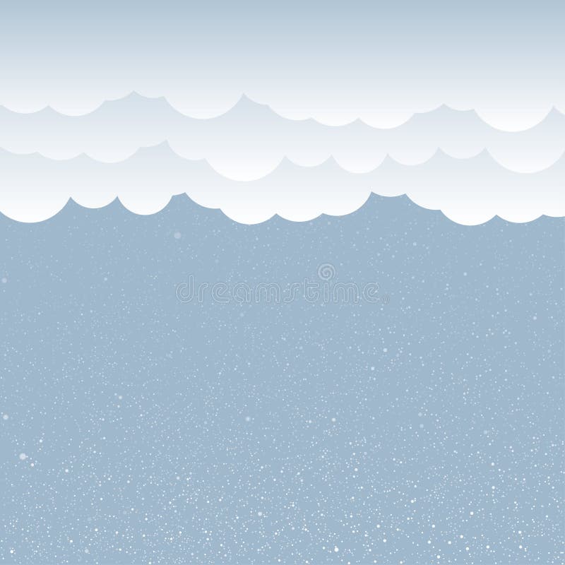 Vector Paper Clouds on a Background of Snow. Stock Vector ...