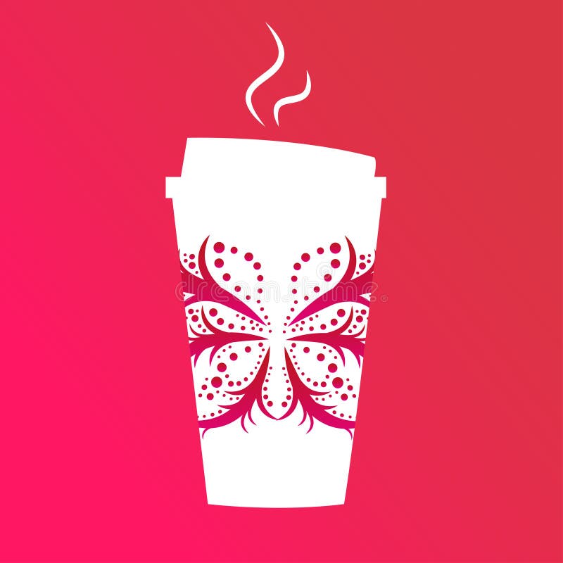 Vector paper coffee glass stock vector. Illustration of latte - 38191488