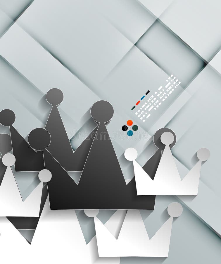 Vector Paper Crown Modern Design Stock Vector - Illustration of grunge ...