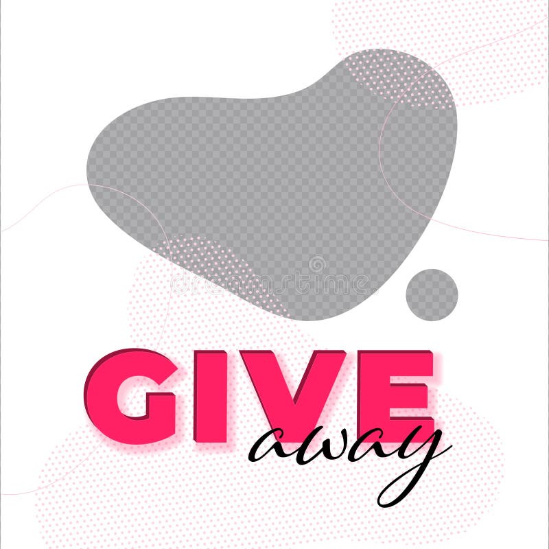 Vector Paper Cut Giveaway Banner Illustration. Paper Cut Style Red Text ...