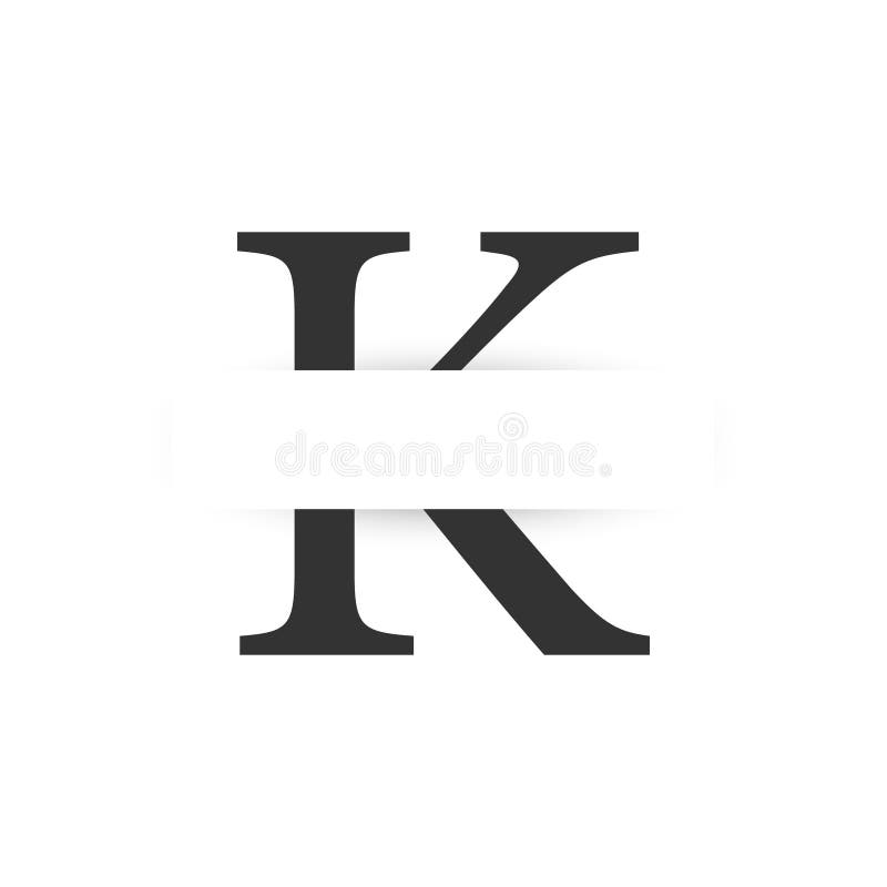 Vector Paper Cut Initial Letter K Logo Design Template Stock Vector ...