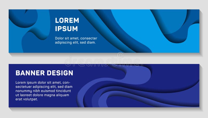 Vector Paper Cut Layouts Design Set Web Headers or Horizontal Banners ... Vector Paper Cut Layouts Design Set Web Headers or Horizontal Banners ...