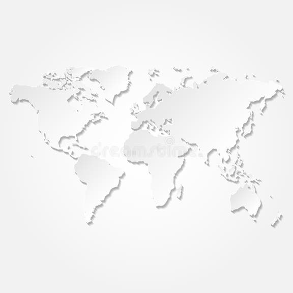 Vector Paper 3D World Map Card Stock Vector - Illustration of ...