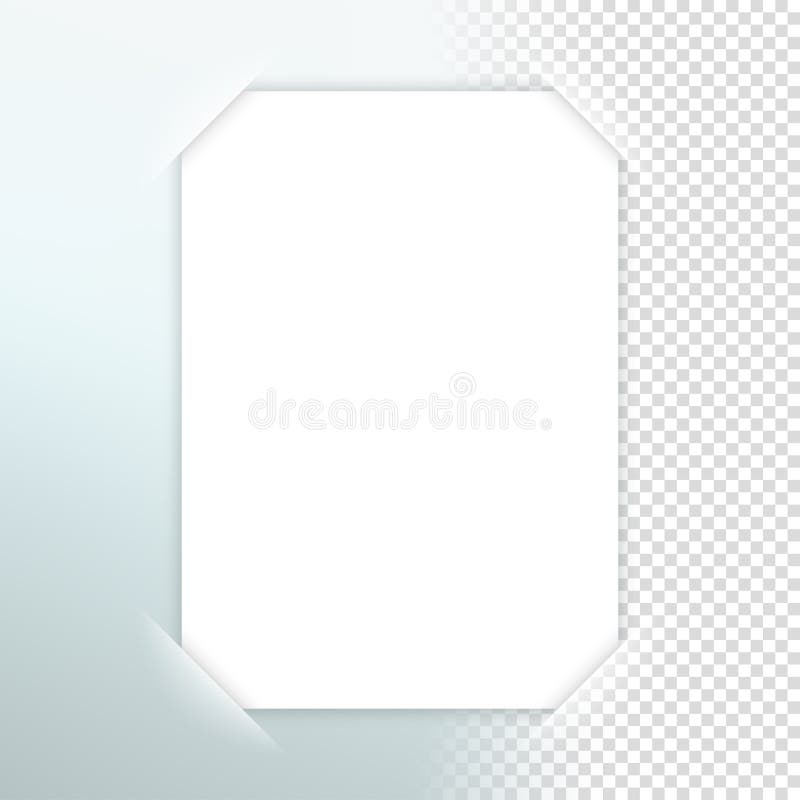 Vector Paper Frame with Transparent Shadow Stock Vector - Illustration ...