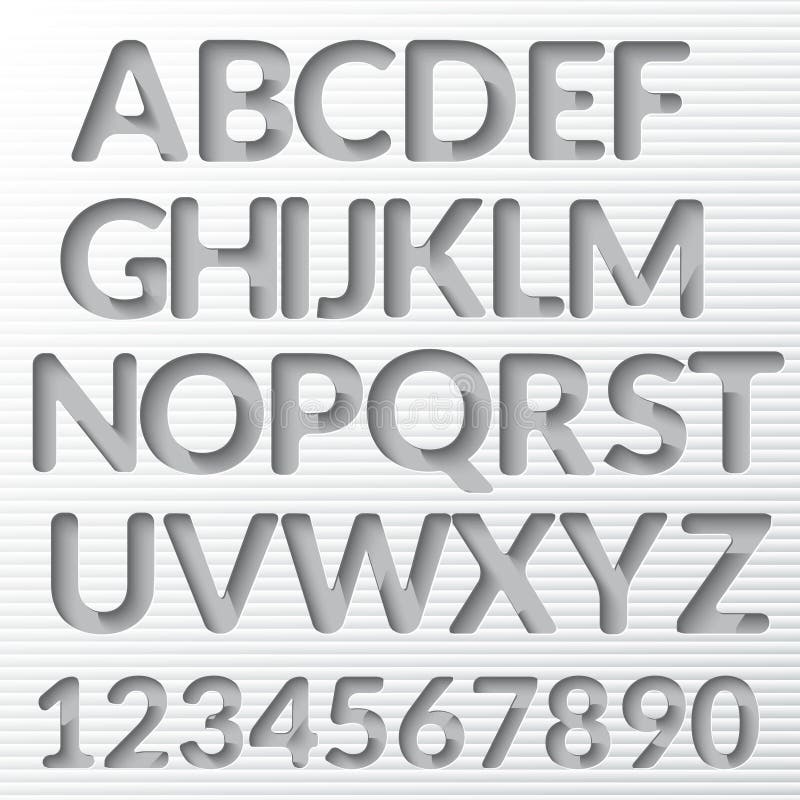 Vector Paper Graphic Alphabet Set Stock Vector - Illustration of ...