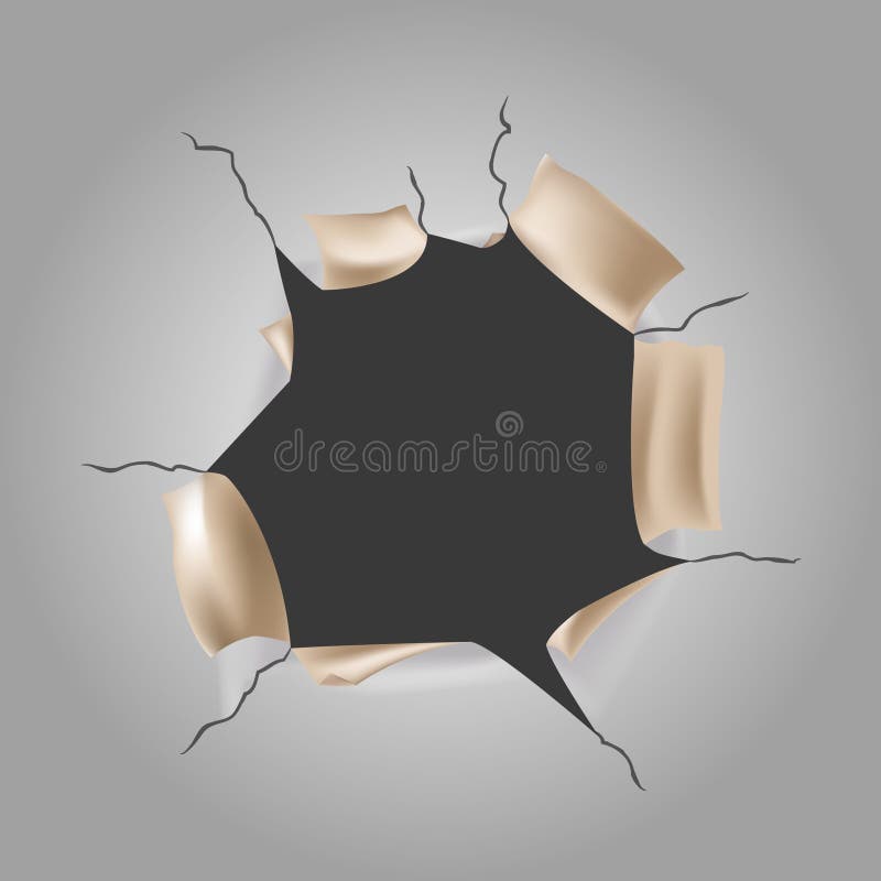Vector paper hole stock illustration. Illustration of brown - 74790969