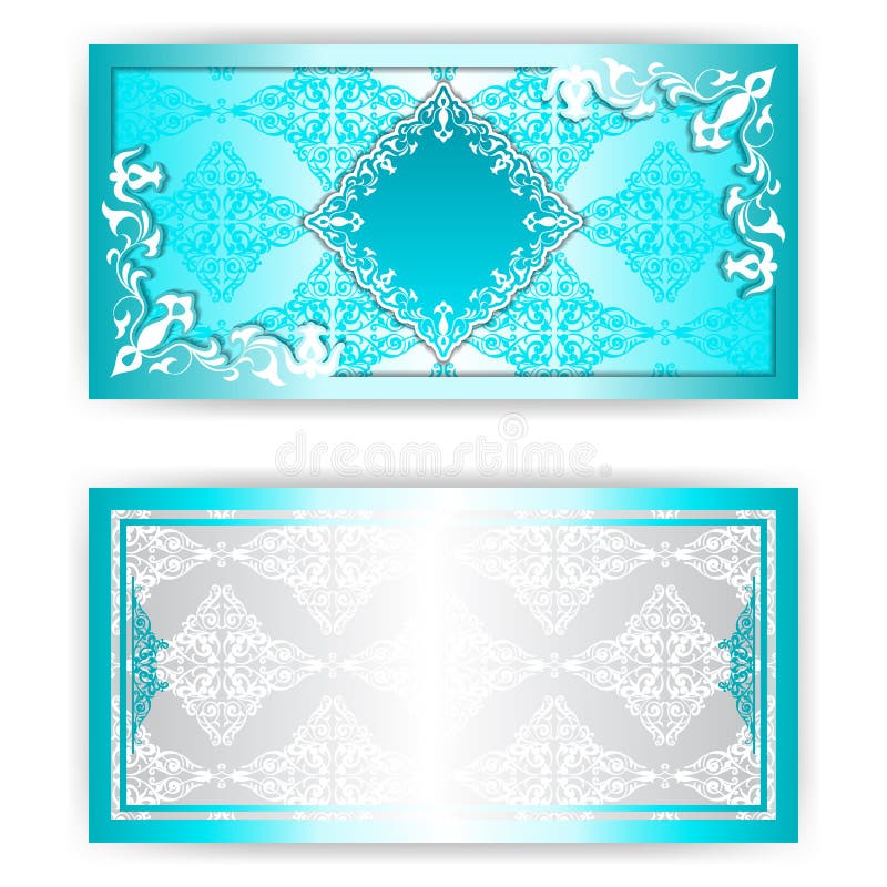 Vector Paper Horizontal Invitation Card Stock Vector - Illustration of ...