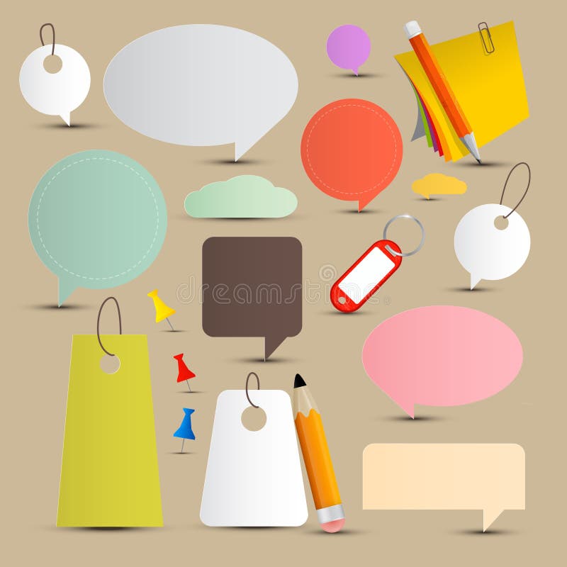 Vector Paper Labels - Tags Set Stock Vector - Illustration of circle ...