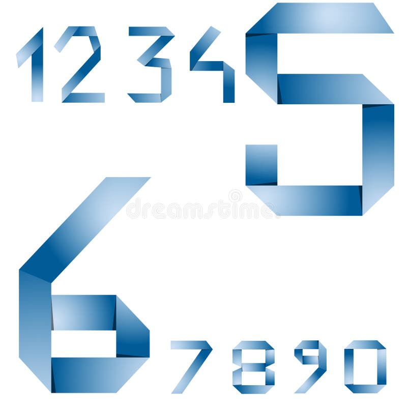Vector paper numbers stock vector. Illustration of elements - 55771661