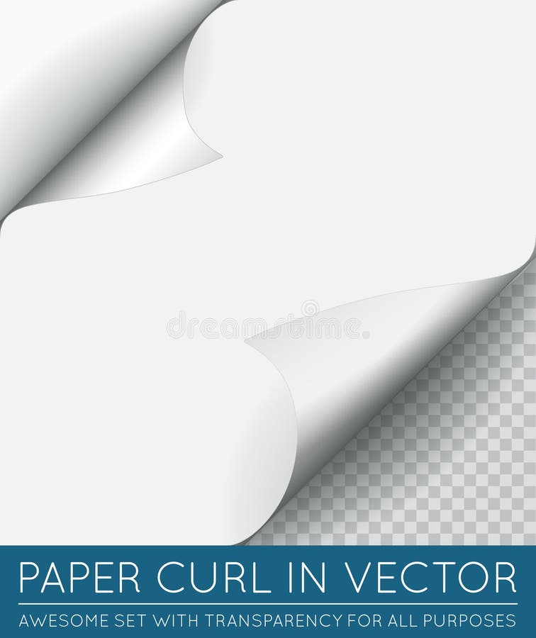 Vector Paper Page Curl with Shadow . Stock Vector - Illustration of ...