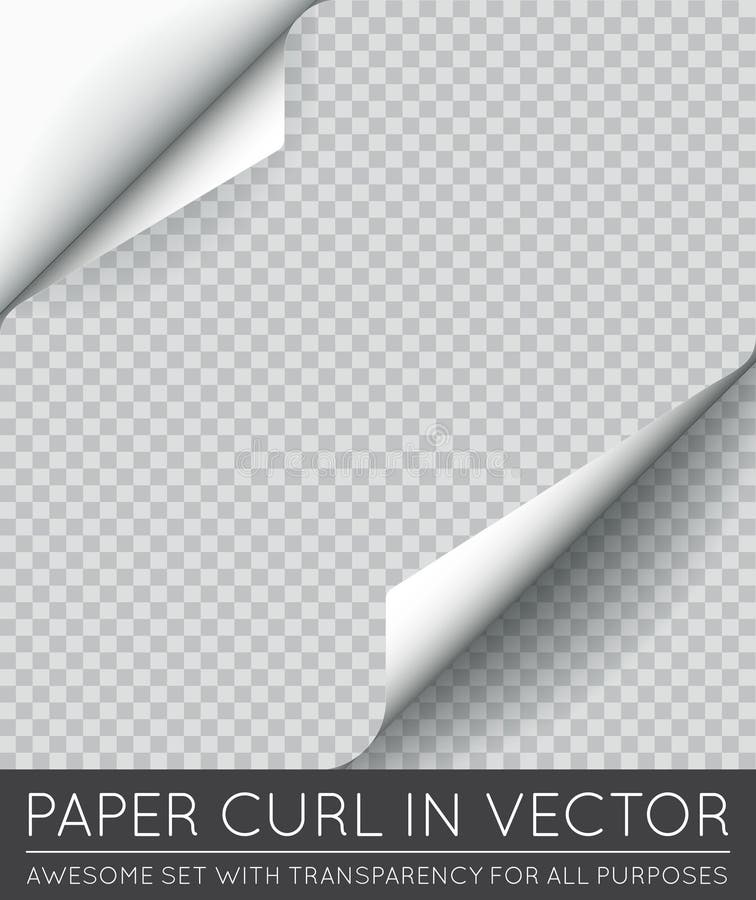 Vector Paper Page Curl with Shadow Isolated. Stock Vector ...