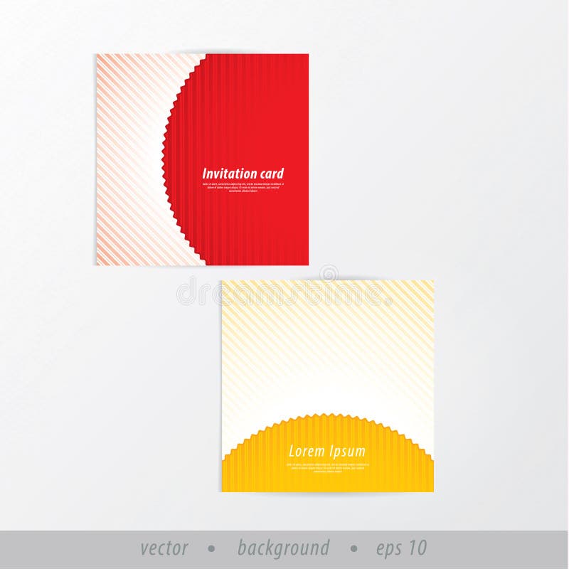 Vector Paper Presentation / Invitation Cards in Retro Style. Soft ...