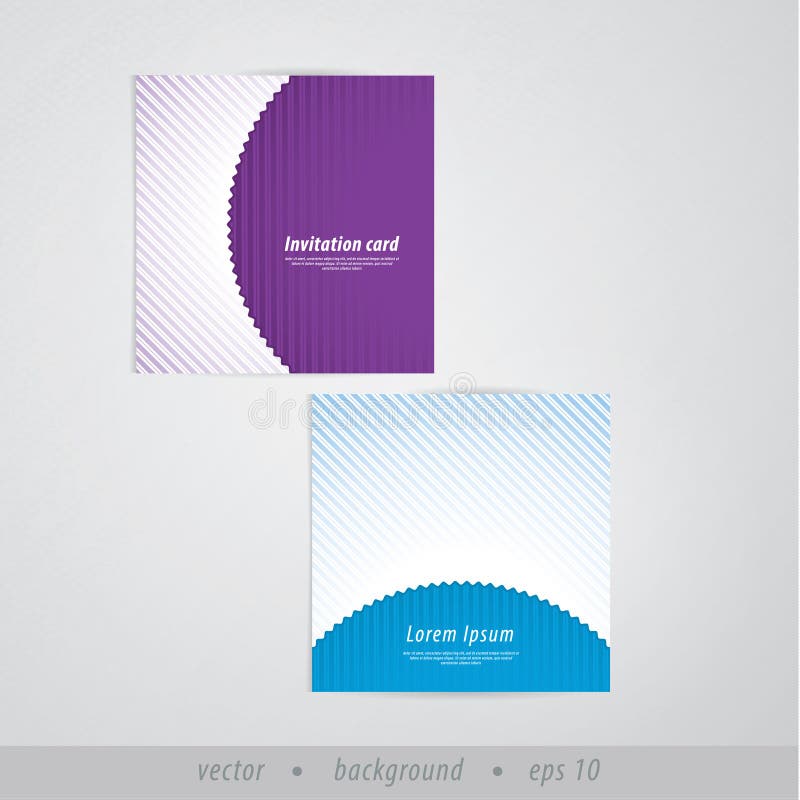 Vector Paper Presentation / Invitation Cards in Retro Style. Soft ...