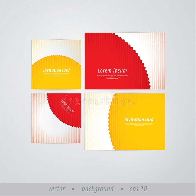 Vector Paper Presentation / Invitation Cards in Retro Style. Soft ...