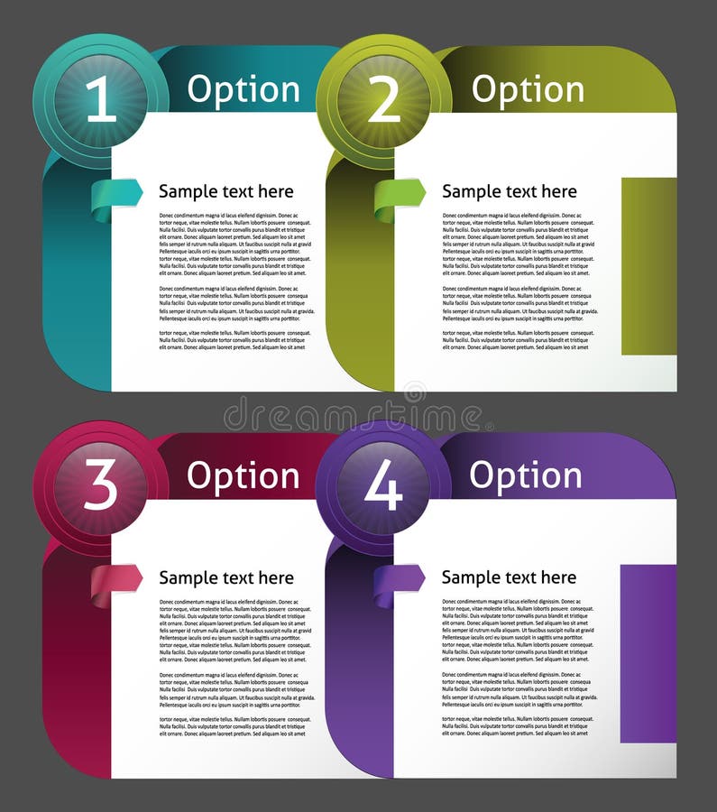 Vector Progress Five Steps Template Stock Vector - Illustration of flow ...