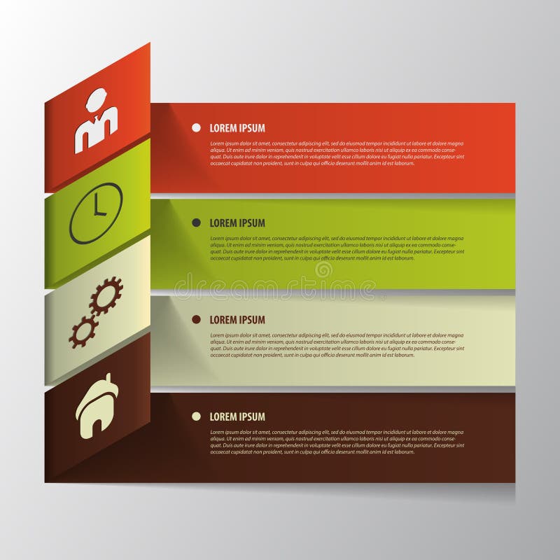 Vector Paper Progress. Infographic Template Stock Vector - Illustration ...