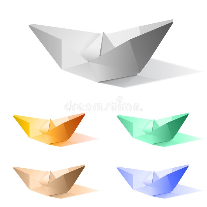 Vector paper ship stock vector. Illustration of background - 61189726