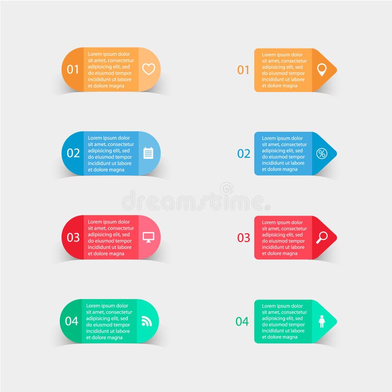 Vector Paper Stickers and Labels with Realistic Stock Vector ...