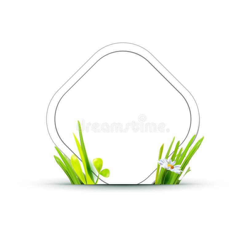 Vector Paper Tag with Grass Stock Vector - Illustration of abstract ...