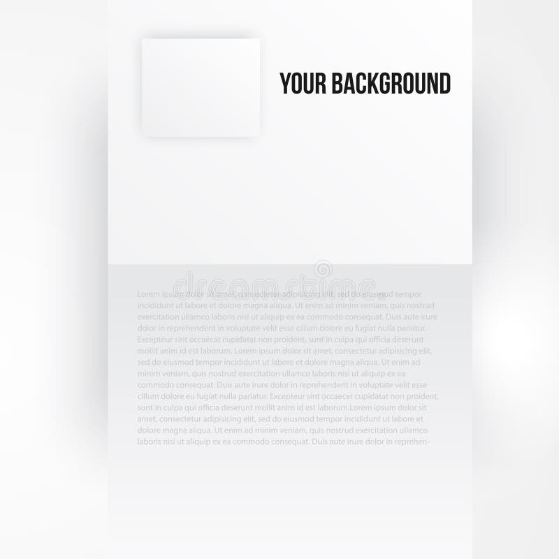 Vector Paper Template Banner. White Note Stock Vector - Illustration of ...