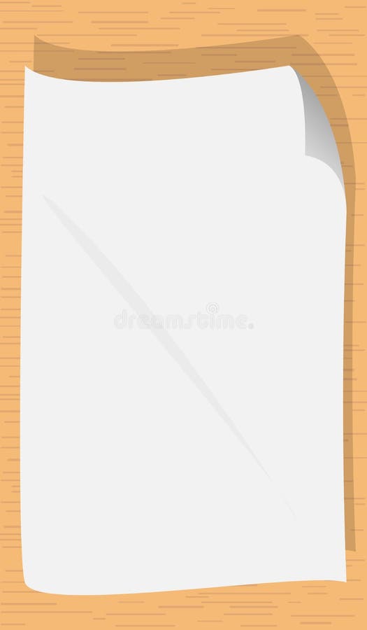 Vector A4 Paper on the Wood Table Background Stock Vector ...