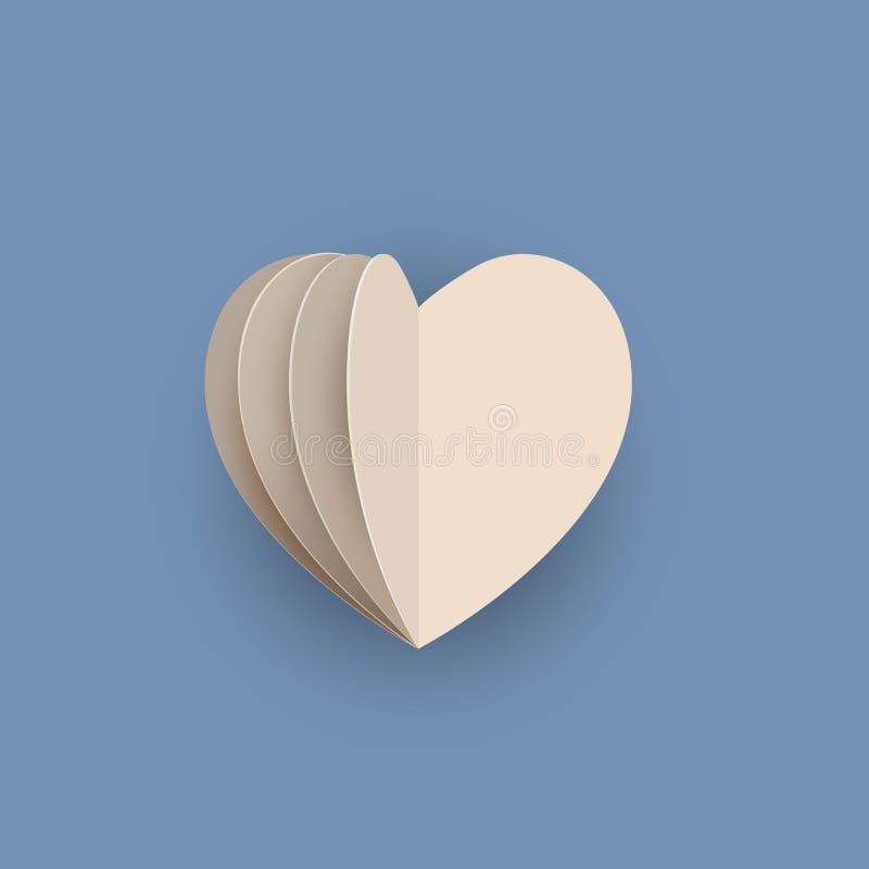 Vector papercraft heart stock vector. Illustration of crumpled - 72441556