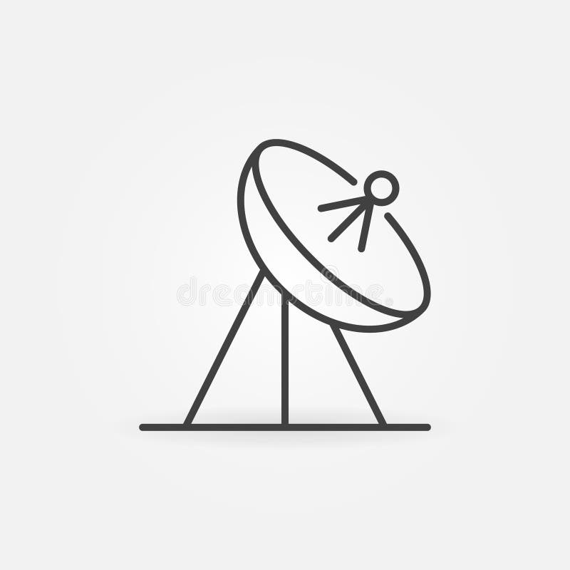 Parabolic Antenna Outline Icon. Signal Vector Concept Symbol Stock ...