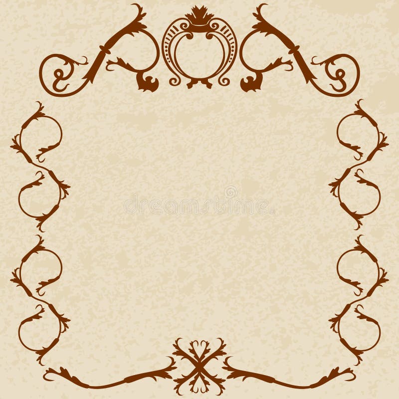 Vector parchment frame stock vector. Illustration of ornament - 35449679