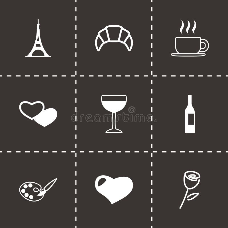 Vector Paris icon set stock vector. Illustration of france - 55019315