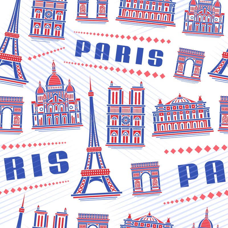 Vector Paris Seamless Pattern Stock Vector - Illustration of seamless ... Vector Paris Seamless Pattern Stock Vector - Illustration of seamless ...