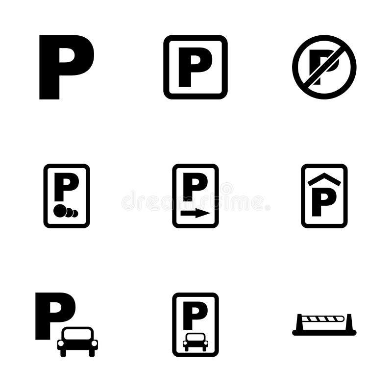 Car Parking Icon Vector for Graphic Design, Logo, Website, Social Media ...