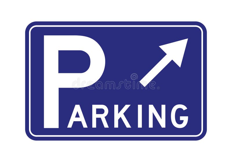Vector Parking Zone Area Sign Stock Vector - Illustration of blue ...