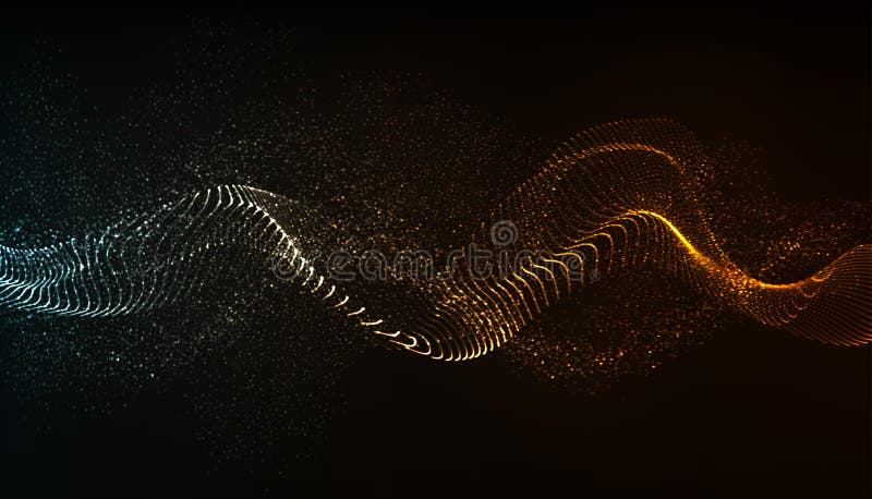 Particle Flow Stream. Line Art. Abstract Data Stream Illustration ... Particle Flow Stream. Line Art. Abstract Data Stream Illustration ...