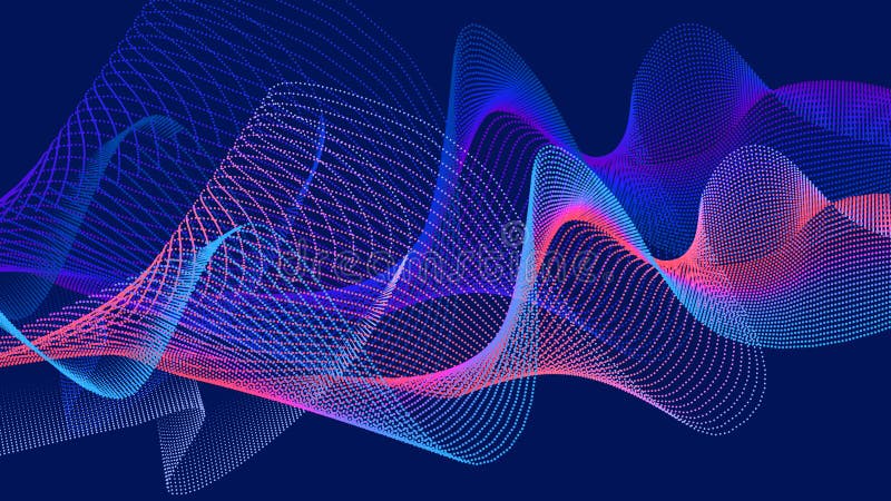 Vector Particles in the Form of Abstract Waves. EPS 10. Stock Vector ...