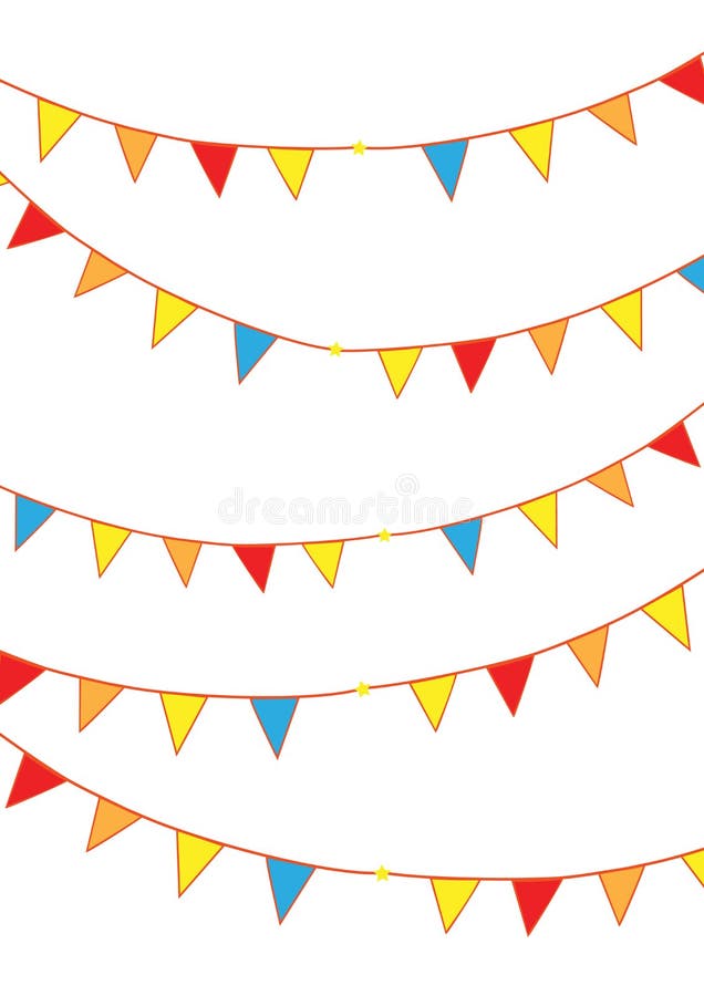 Vector Party Flags.vector Illustration Stock Vector - Illustration of ...