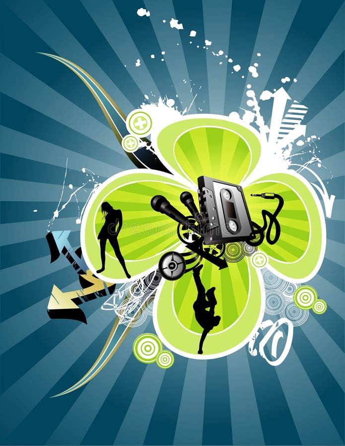 Vector party illustration stock vector. Illustration of audio - 5888198