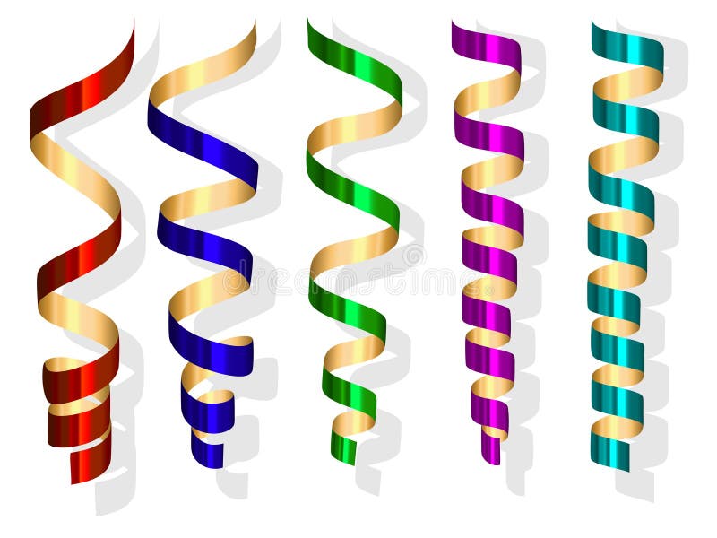 Vector party streamers stock vector. Illustration of invitation - 15498182