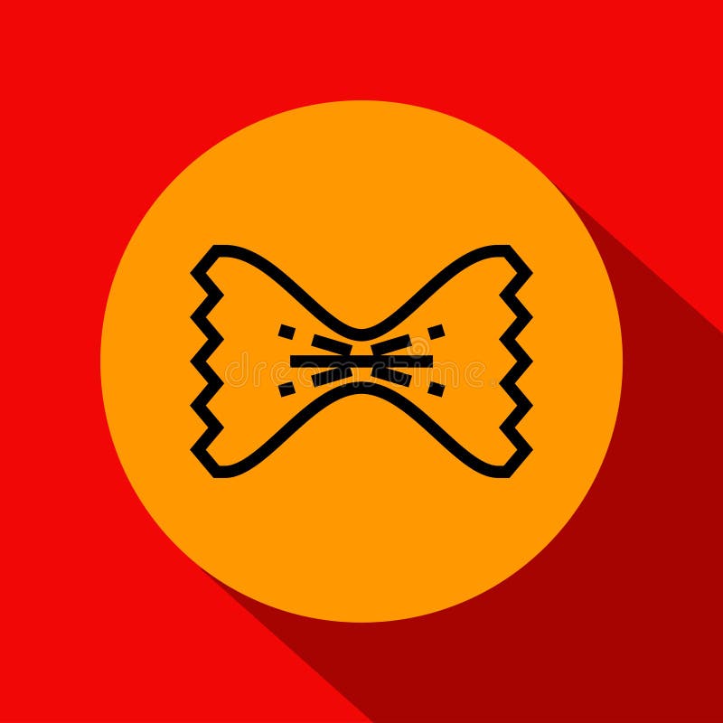 Vector Pasta Icon with Linear Art Style Stock Vector - Illustration of ...