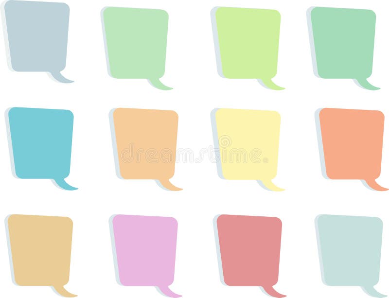 Vector Pastel Text Box on a White Background Stock Illustration ...