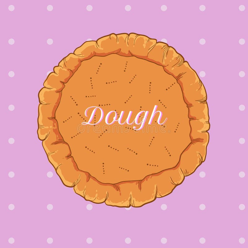 Vector Pastry Dough for Pizza or Pie Stock Vector - Illustration of ...
