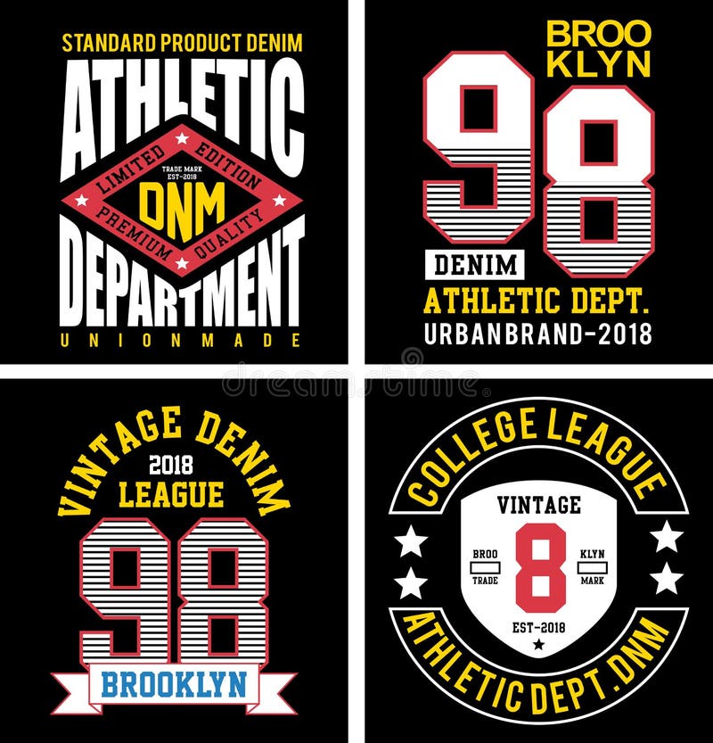 Vector Patch Varsity Collection 020 Stock Vector - Illustration of ...