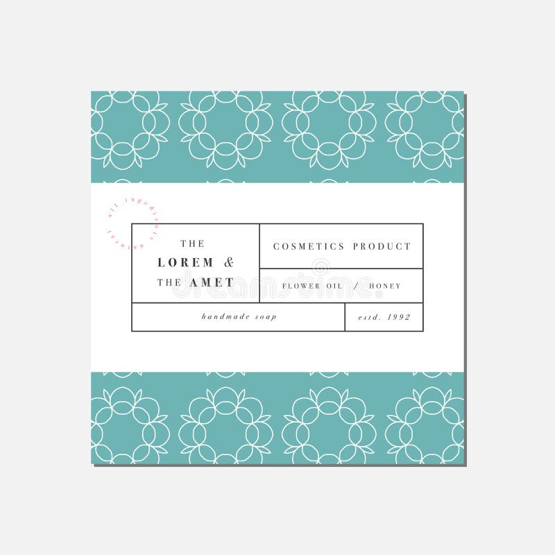 Vector Patten for Cosmetics with Label Template Design. Pattern or ...