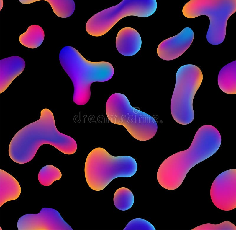 Vector Pattern with Abstract Colorful Fluid Stock Vector - Illustration ...