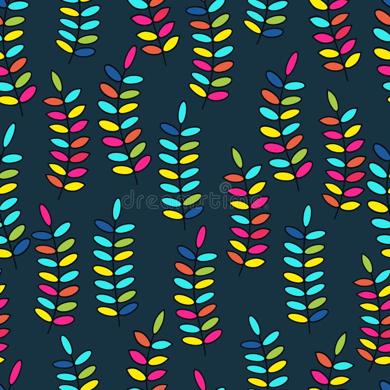 Vector, Pattern. Background, Multicolor , Seamless Pattern, Leaves ...