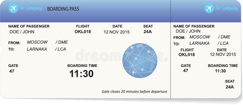 Vector Pattern of a Boarding Pass Stock Vector - Illustration of ...