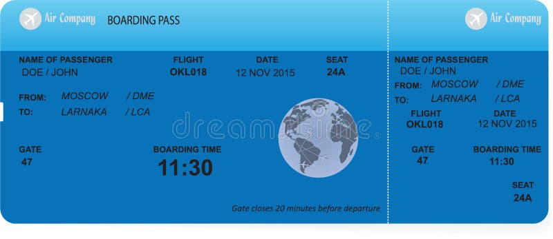 Vector Pattern of a Boarding Pass Stock Vector - Illustration of flight ...