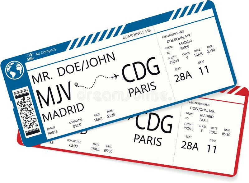 Vetor Pattern of a Boarding Pass Ticket. Stock Vector - Illustration of ...