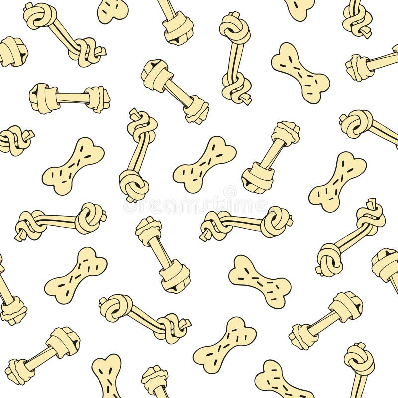 Vector Pattern of Bones for Dogs. Seamless Image of Food for Pets Stock ...